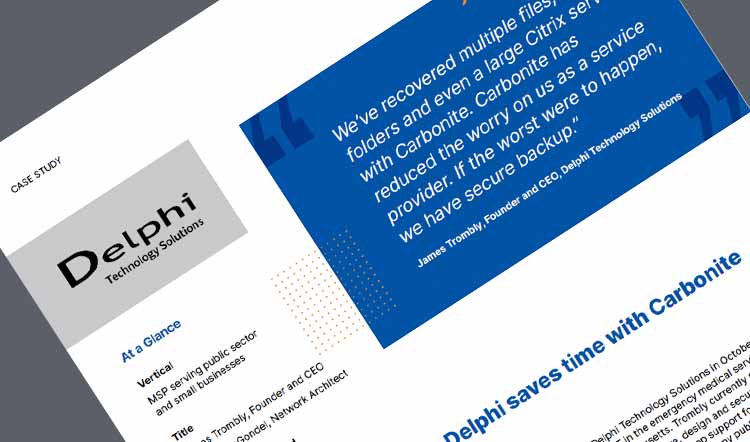 Carbonite Case Study: Delphi Tech Solutions MSP