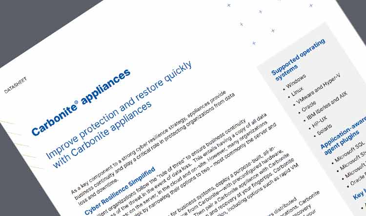 Explore Advanced Data Solutions with Carbonite Appliances
