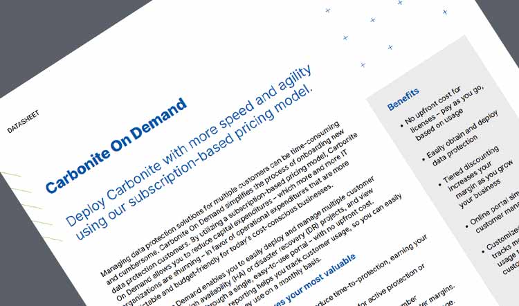 Carbonite On Demand data sheet | Carbonite